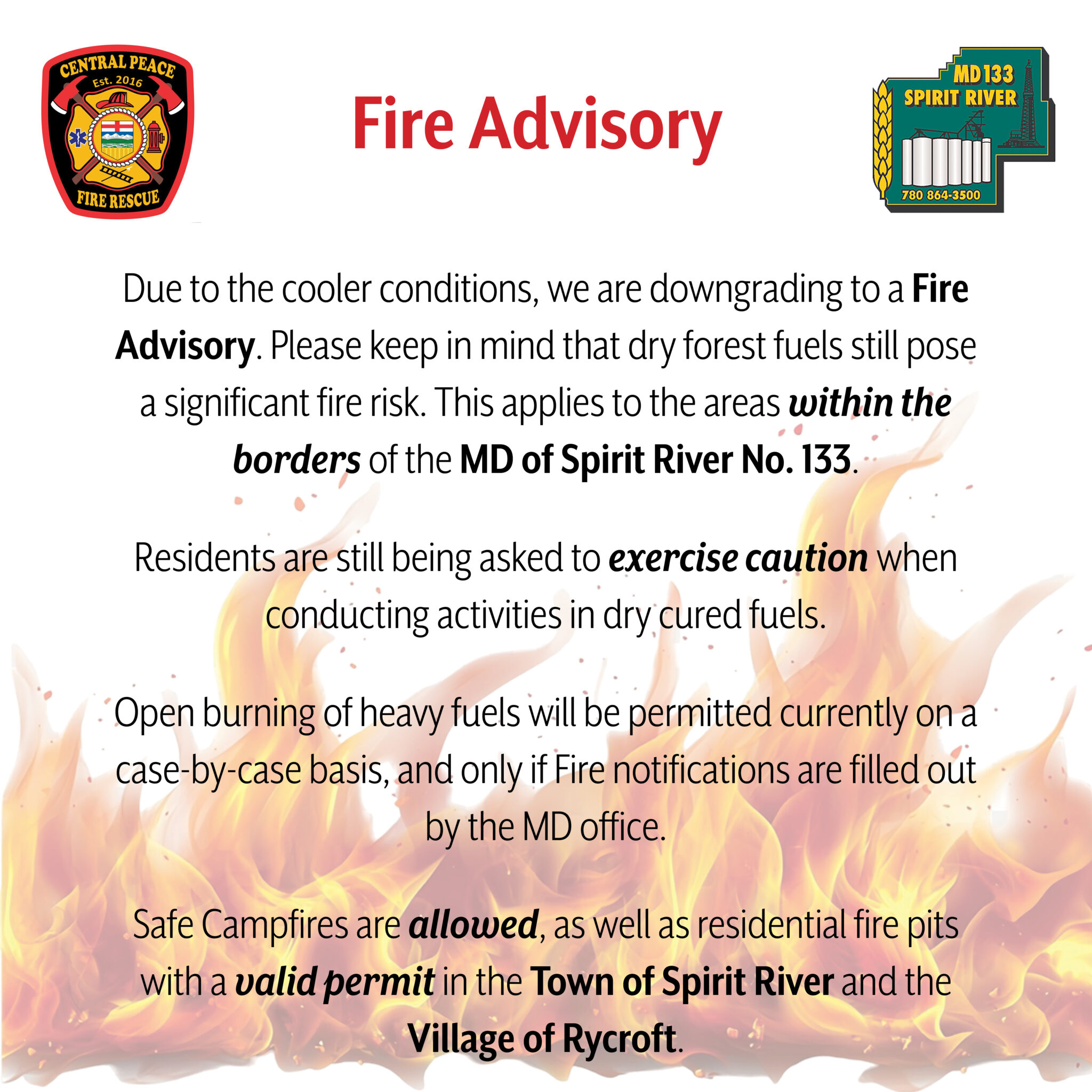 Fire Advisory - Municipal District of Spirit River
