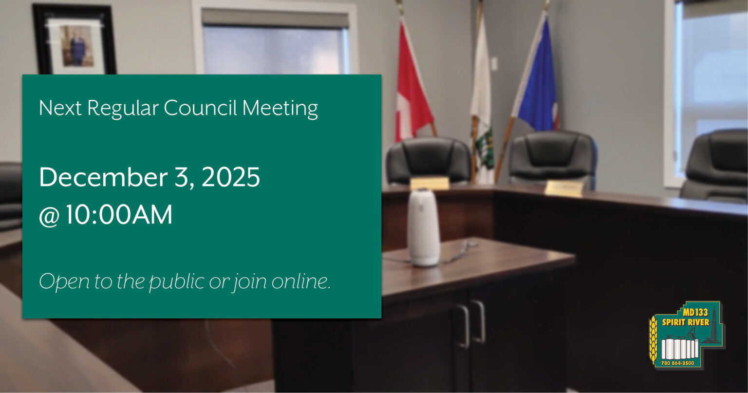 December 3 Council Meeting - Municipal District of Spirit River