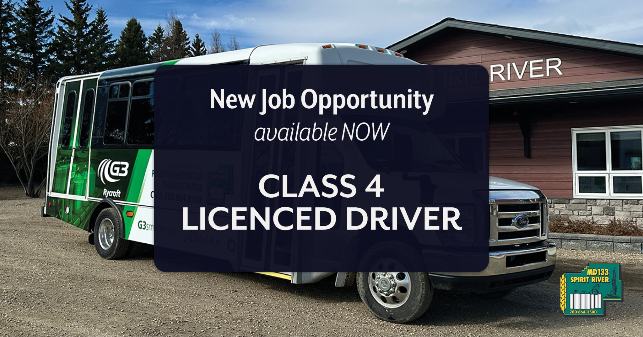 Transit Bus Driver Needed - Municipal District of Spirit River